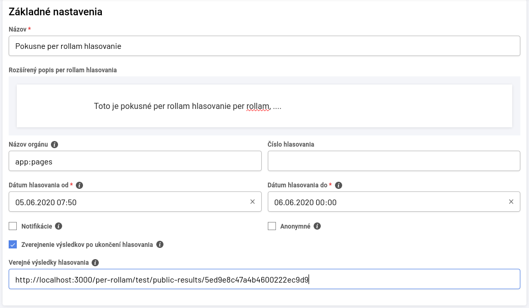 Hlasovanie per rollam | help.sportnet.online